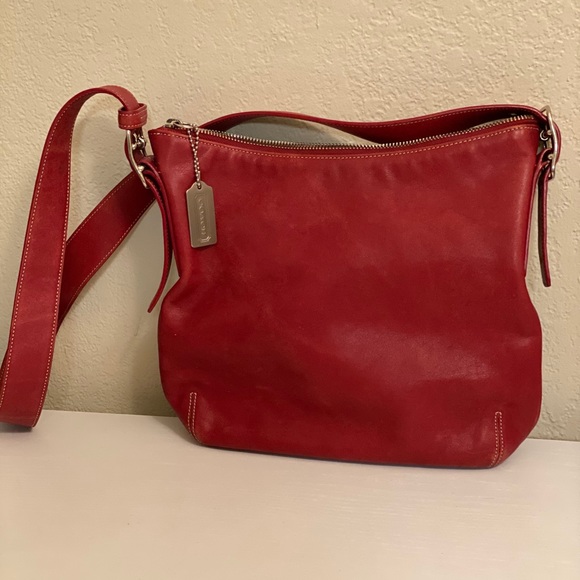 Coach | Bags | Coach C3s9326 Red Leather Signature Handbag Purse | Poshmark